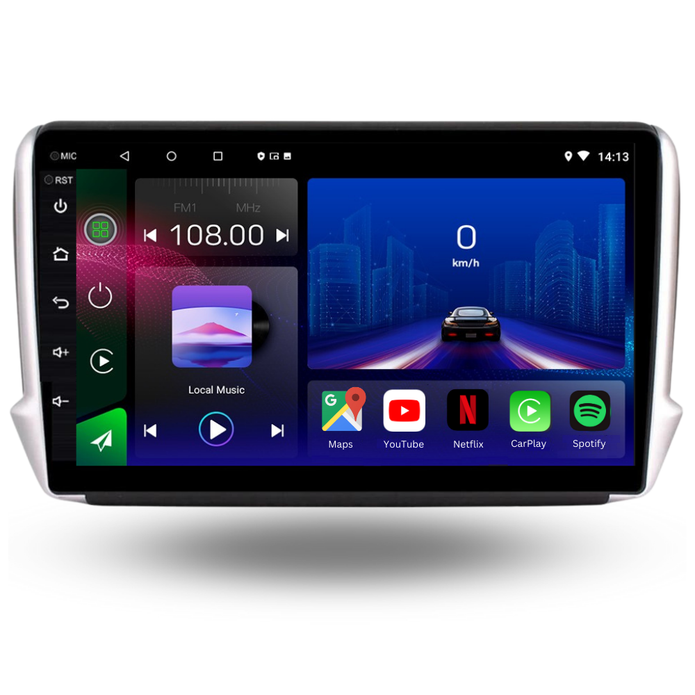 Peugeot 208 2008 | 2012-2019 | Android 13 car radio | Apple CarPlay